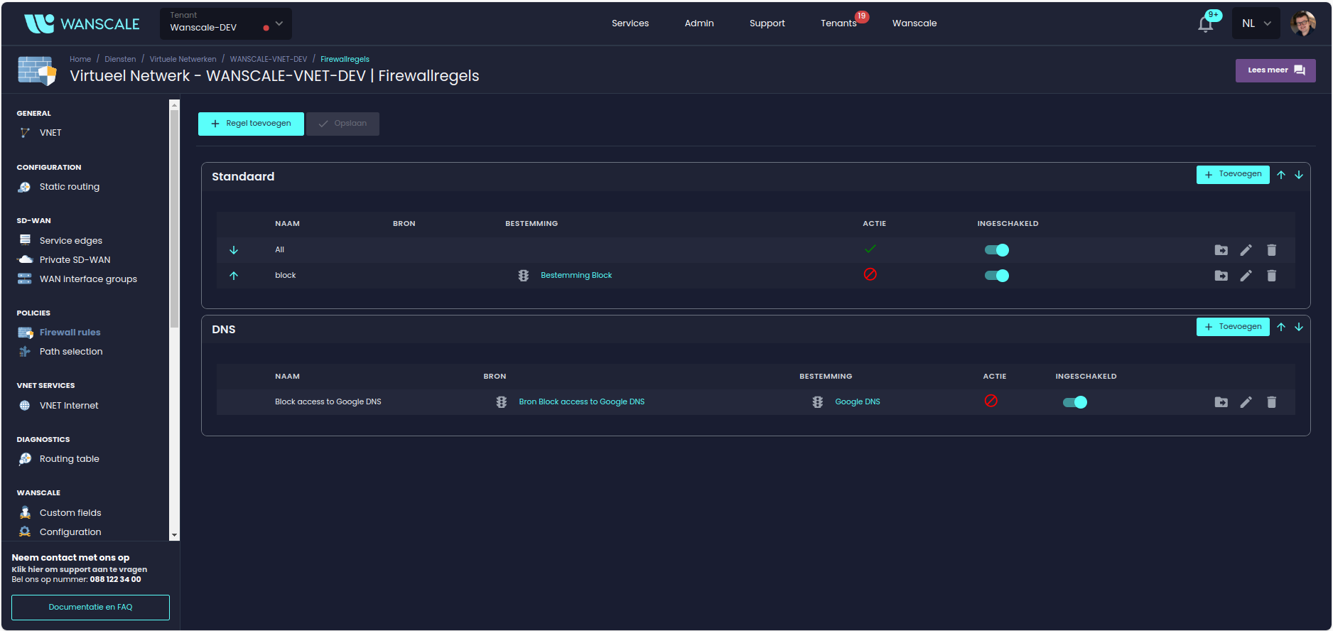 Unified Policies - Wanscale